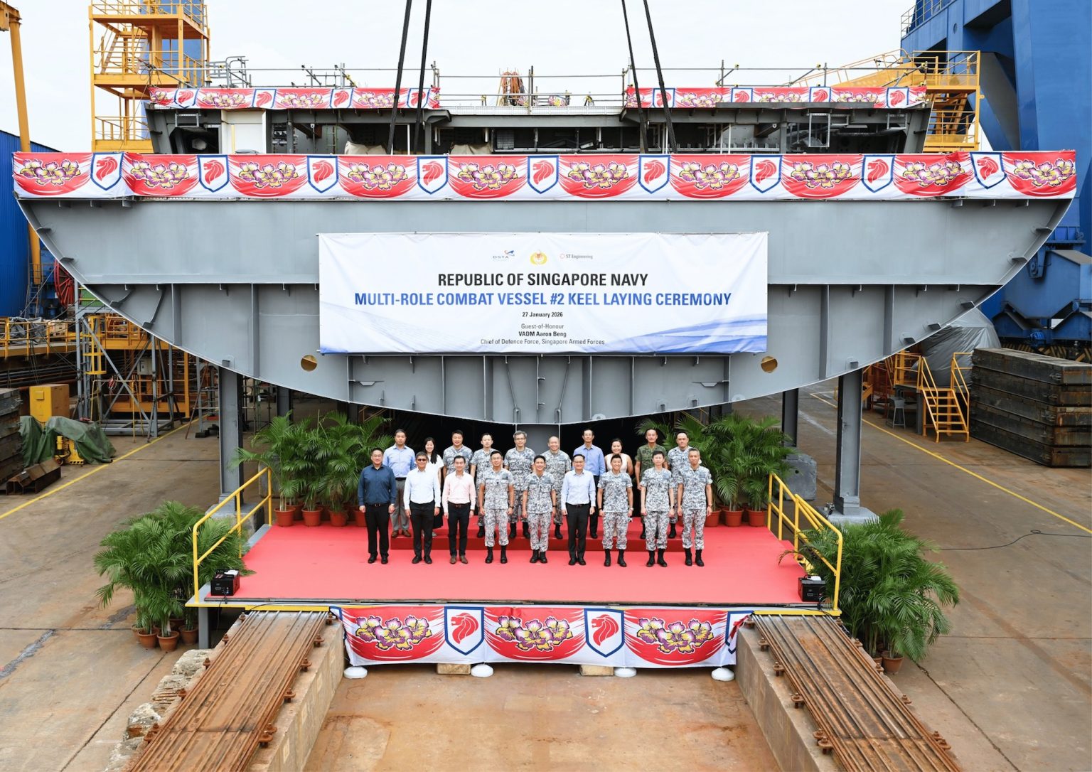 Singapore Lays Keel Of Second MRCV Mothership – Asian Defence Journal